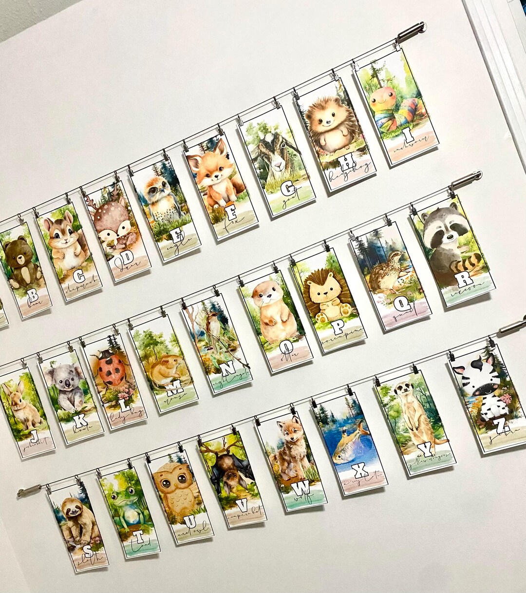 Woodland Animal Alphabet Posters – Printable Nursery Wall Art | Digital ...