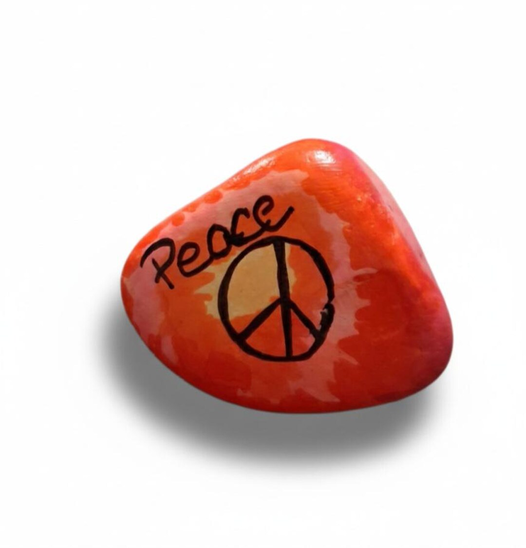 PEACE Painted Rock - Etsy