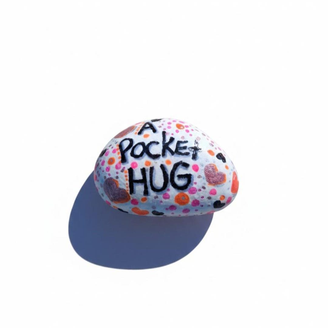 Hand Painted Pocket Hug Stone – Thinking of You Gift - Etsy