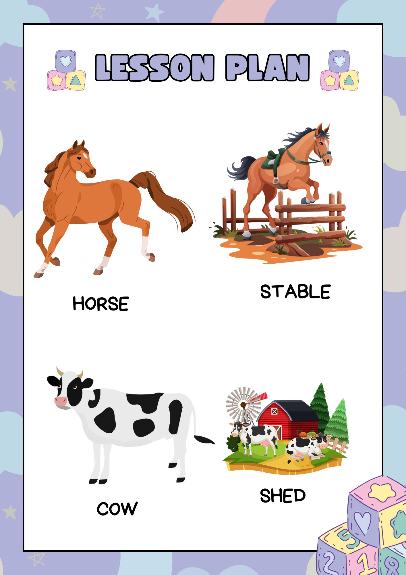 Kindergarten Lesson Plan Animal and Habitat Instant Download Homeschool ...