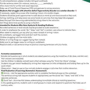 Lesson Plan Grade 2 Auxiliary Verbs - Etsy