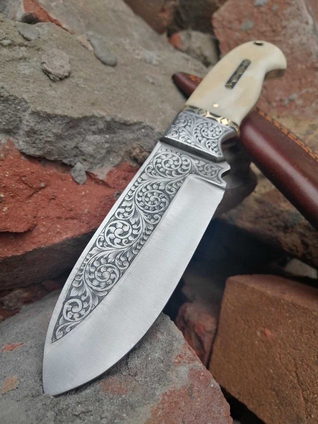 Hand Engraved Knife, Custom Knife, Personalized Knife, Engraved Blade ...