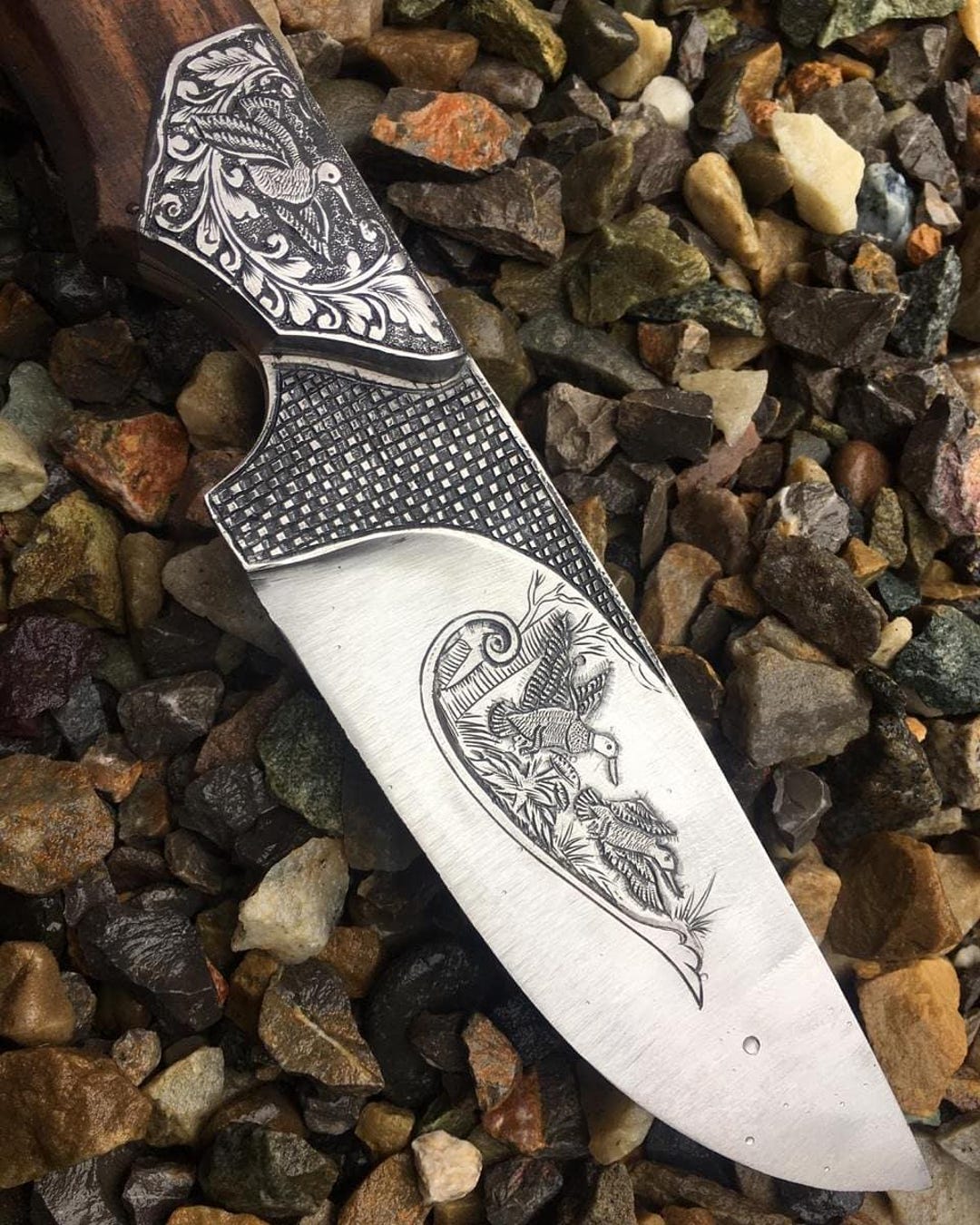 Knife Best Quality Hand Engraved Knife D2 Steel Handmade Knife Hunting ...