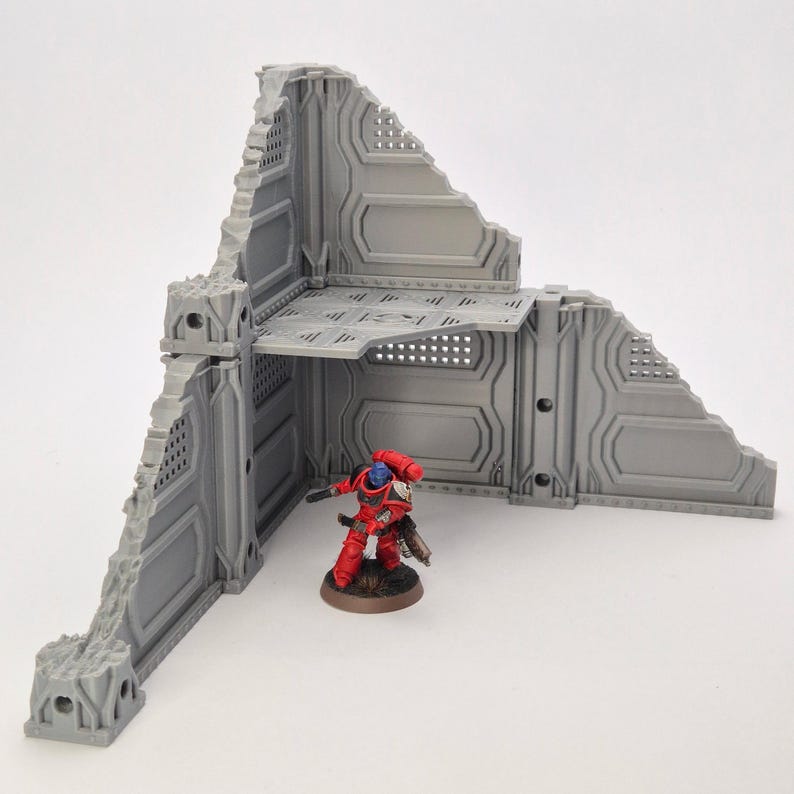 Grimdark Corner Ruin Set | Modular Wargaming Terrain, 3D Printed - Etsy