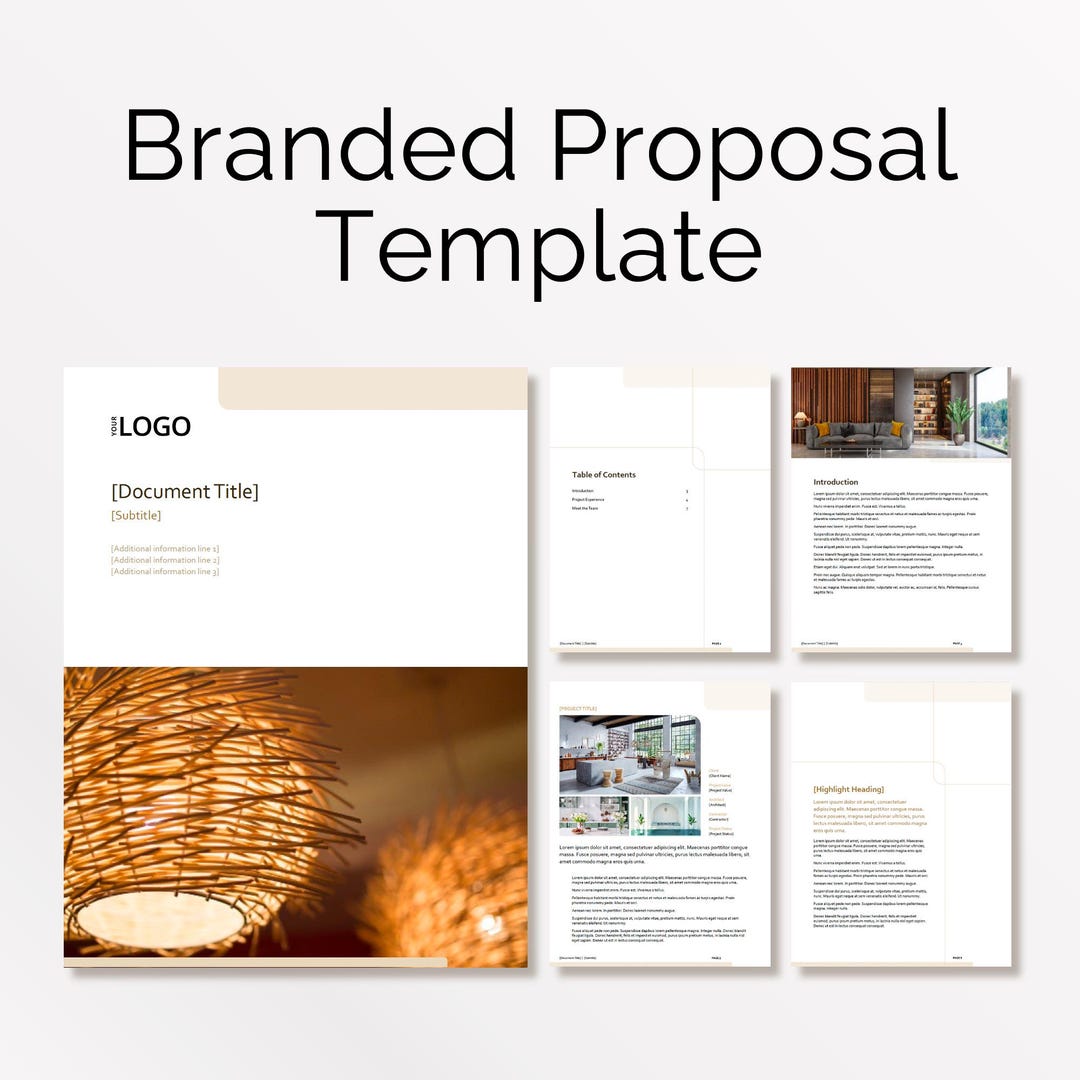 Branded Proposal Template: Custom MS Word Design for Business - Etsy