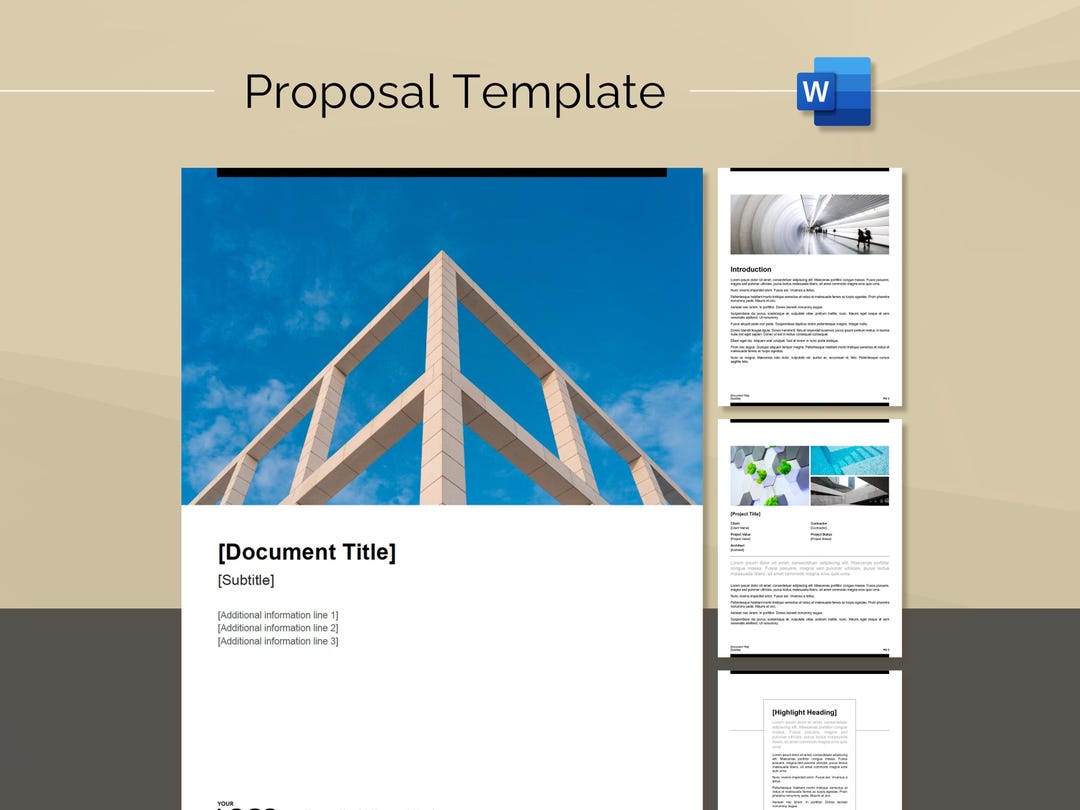 Fully Customized Proposal Template for Microsoft Word Including ...