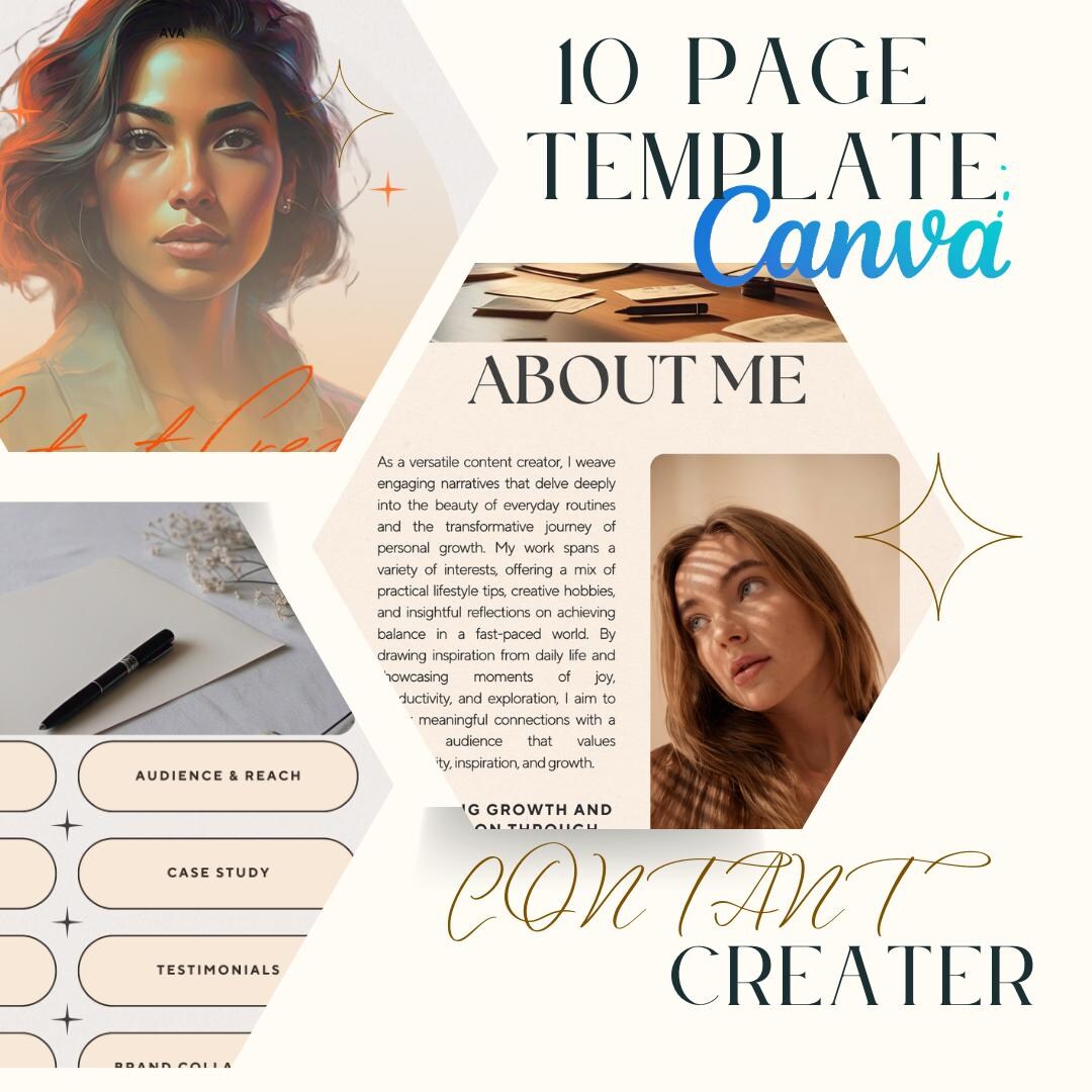 Media Kit Template for Content Creators Portfolio Template Canva ...