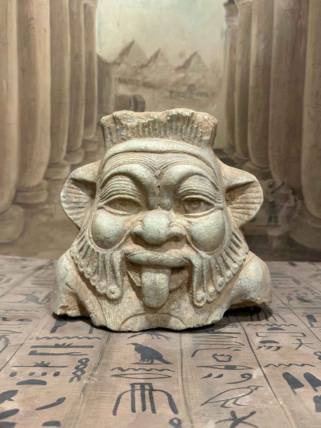 Egyptian God Bes, God of Joy, Bes Statue, Bes Figurine, Vintage Statue ...