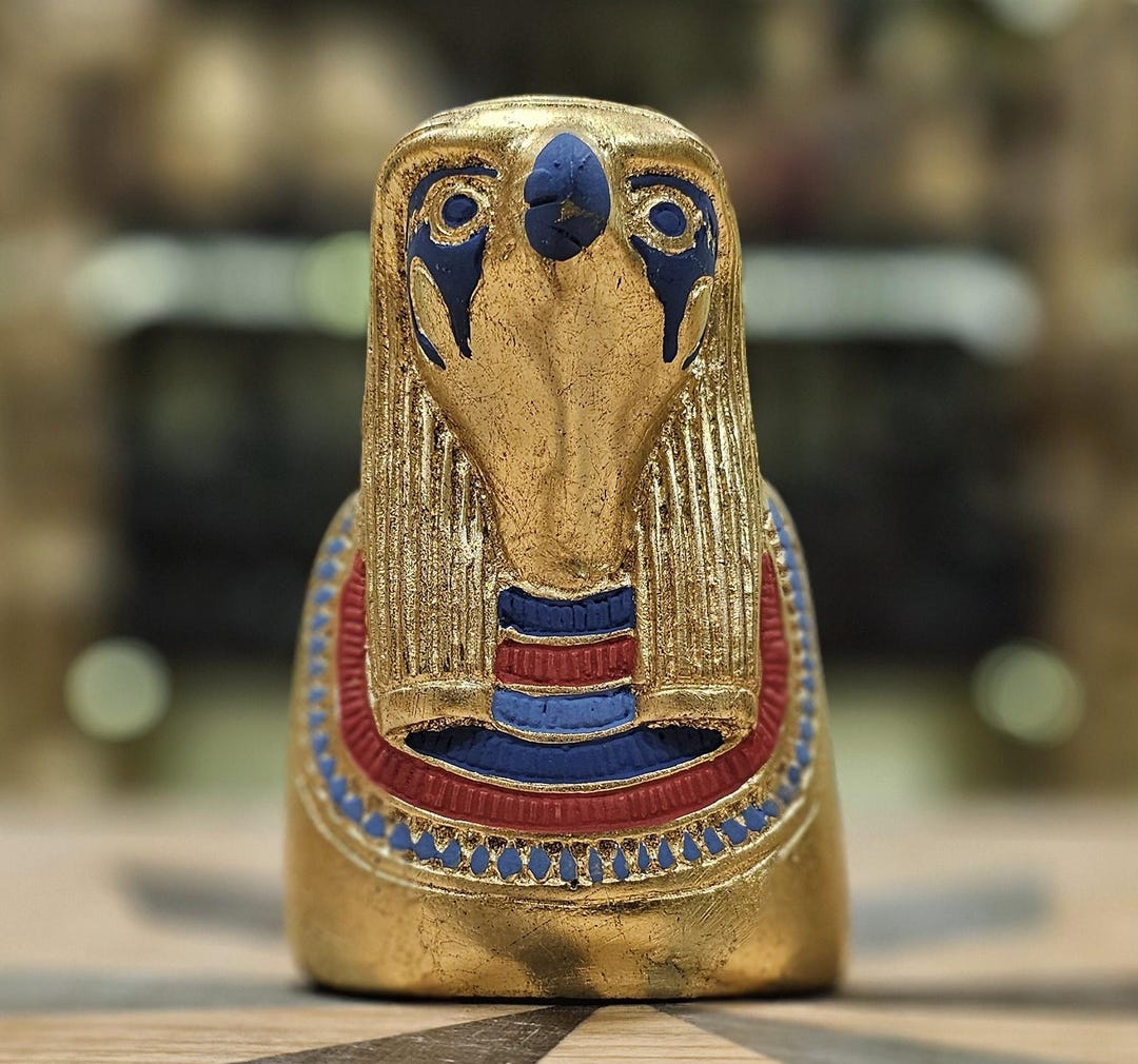 Falcon God Horus Bust Made in Egypt , Egyptian God Statuette - Etsy