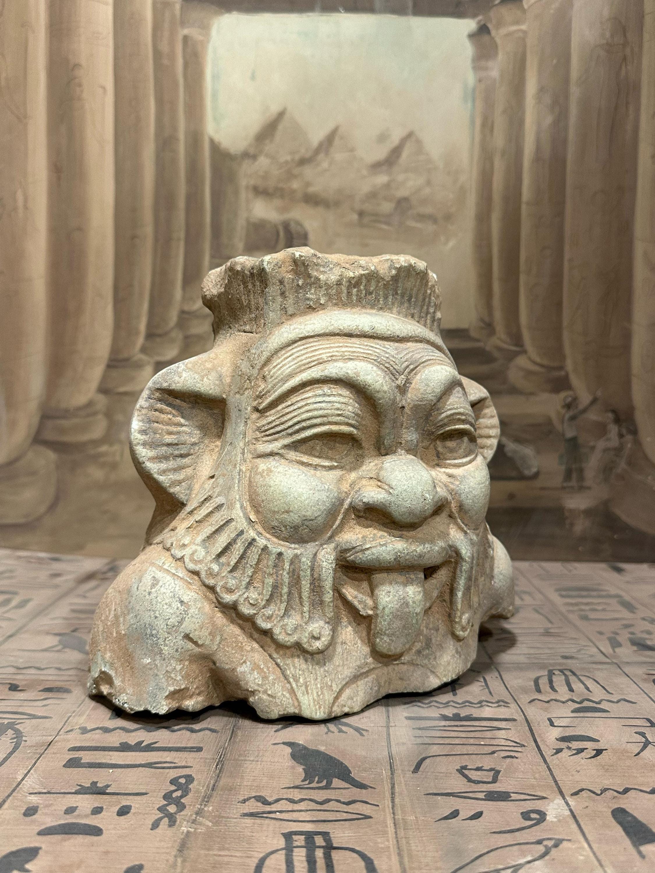 Egyptian God Bes, God of Joy, Bes Statue, Bes Figurine, Vintage Statue ...