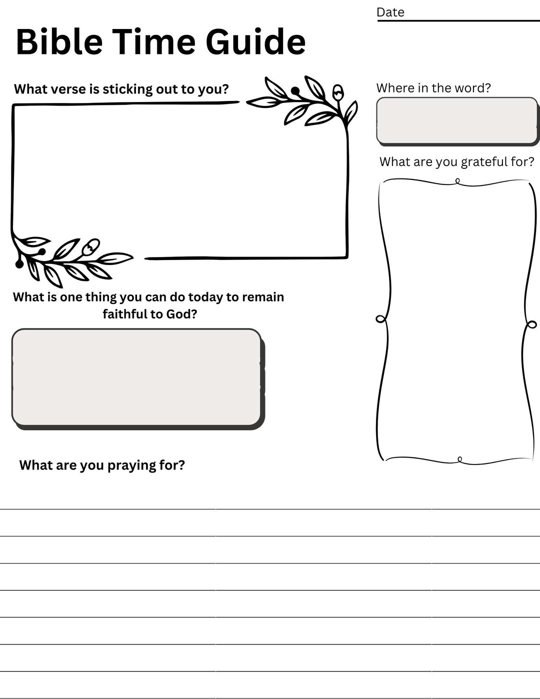 Bible Time Guide - Etsy