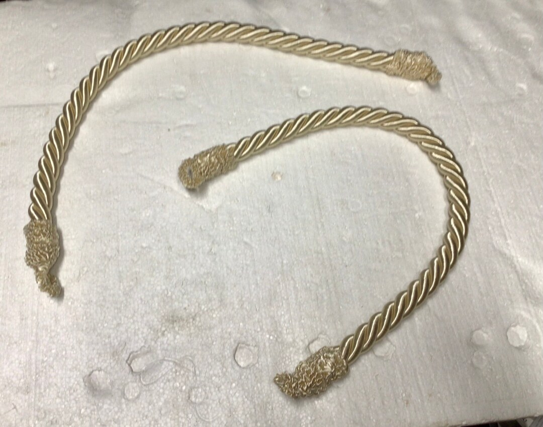 Off White Thick Shiny Rope Tiebacks With Loop Ends in Pkgs of 2. DW14 ...