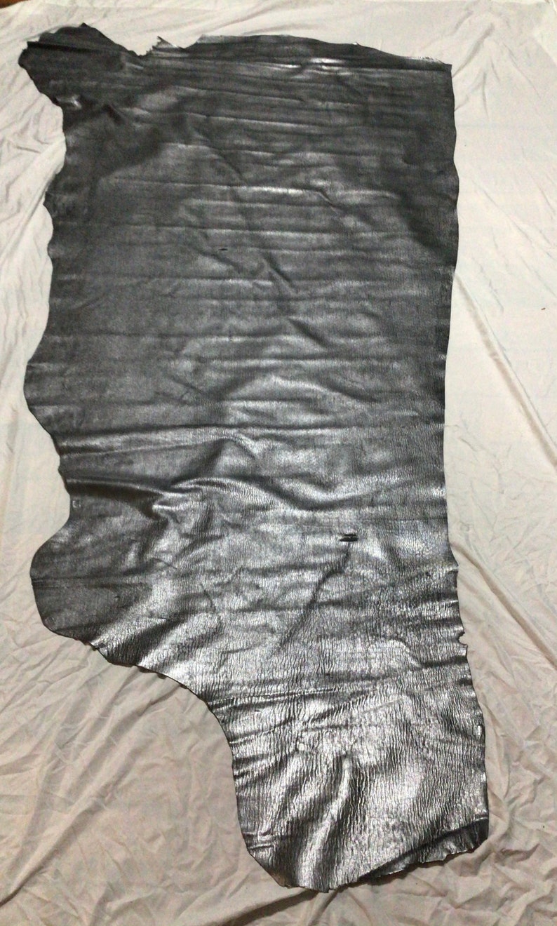 Laser Cut Brushed Pewter Leather Cowhide Remnants DD2165 - Etsy