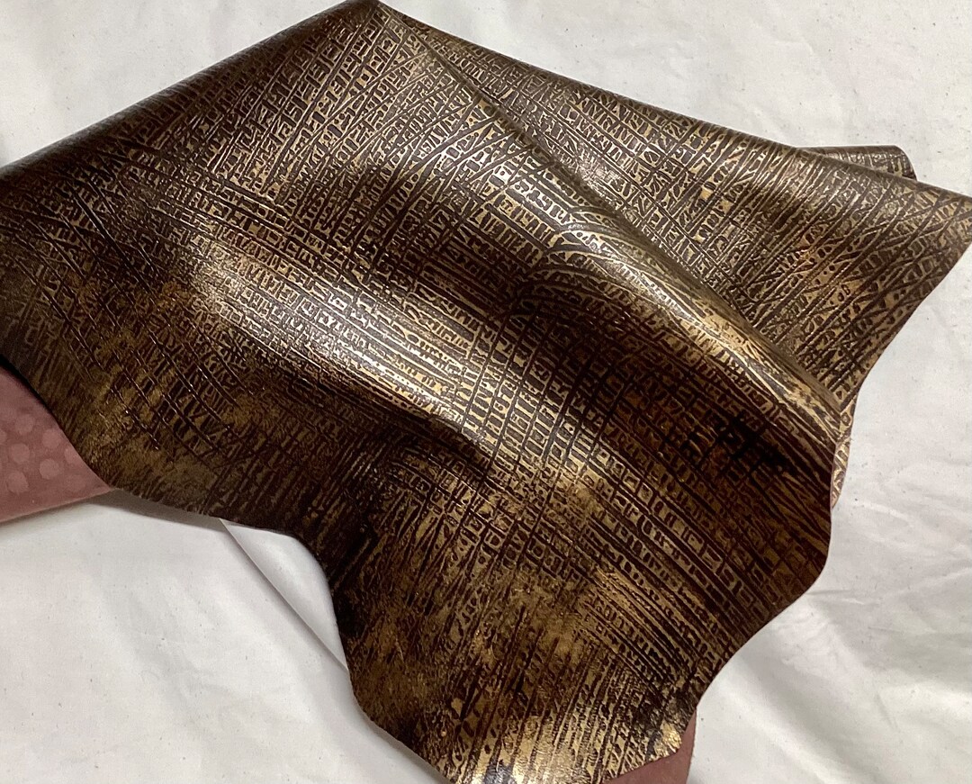 Tarnished Cooper Embossed Gator Leather Lambskin. OSM20769 - Etsy
