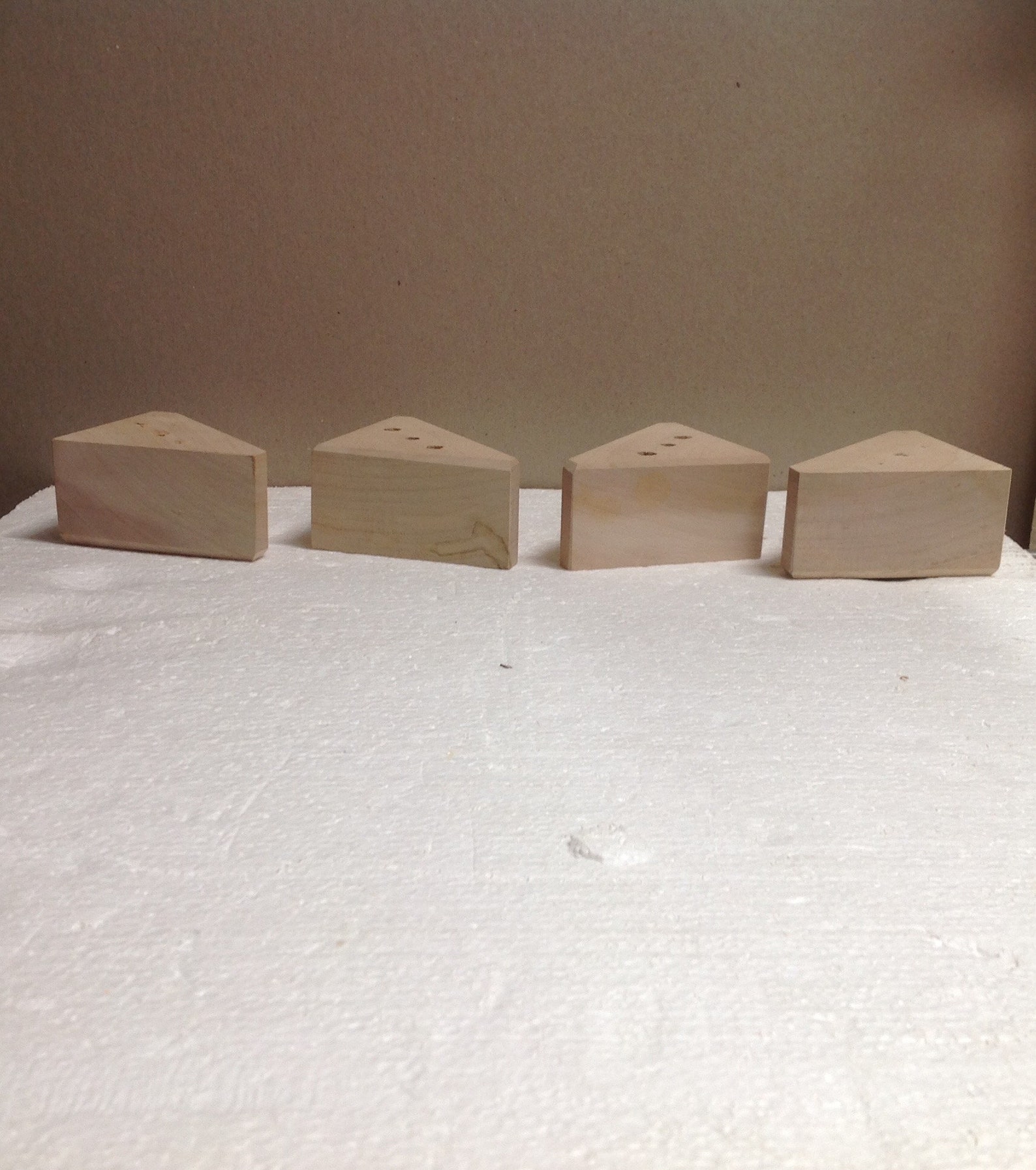 Unfinished Maple Triangle Furniture Legs: 2-inch Chair Risers 2779 - Etsy