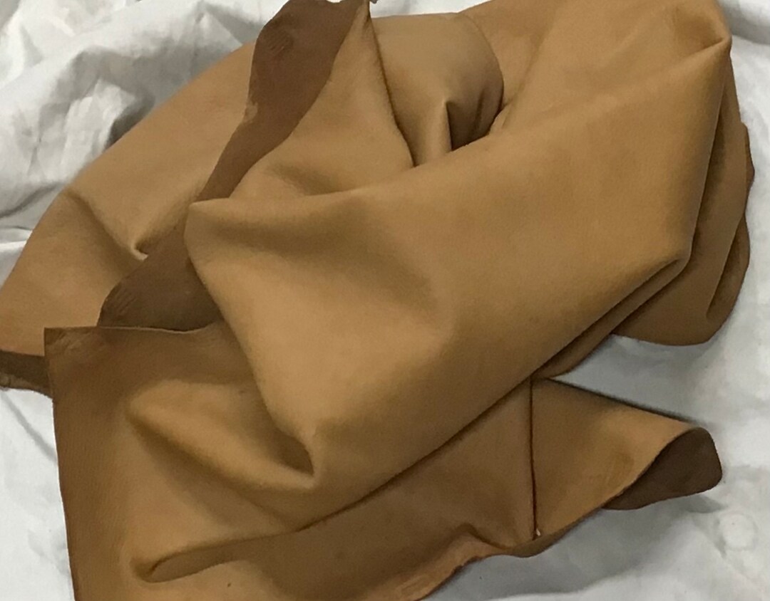 Distressed Whiskey Tan Leather Deerskins. Leasther Hides. Crafting ...