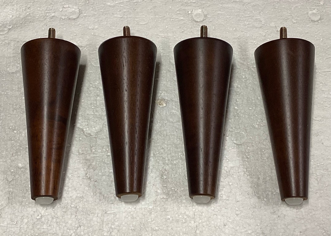 6 Inch Walnut Finish Wooden Furniture Legs in 2 or 4 Packs. LT6258 - Etsy