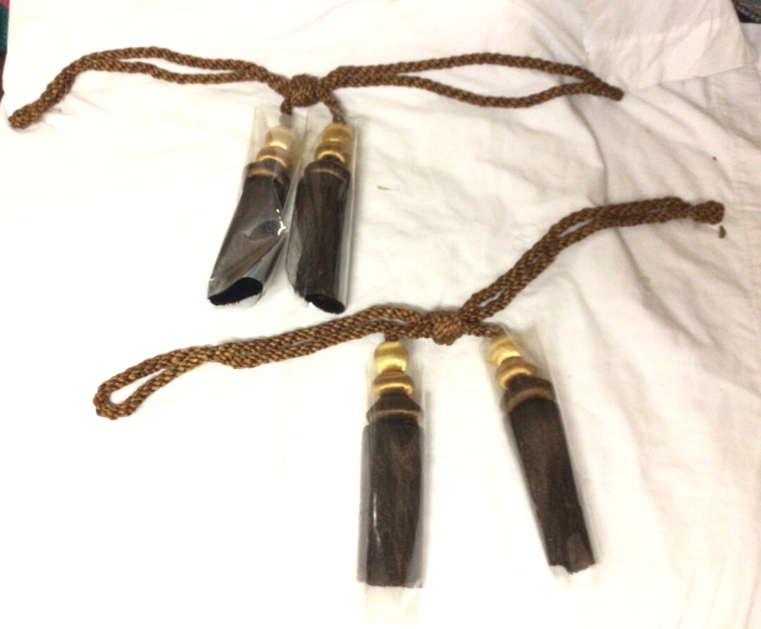 Gold & Brown Double Tassel Tiebacks - 24 Inch, Set of 2 - Etsy