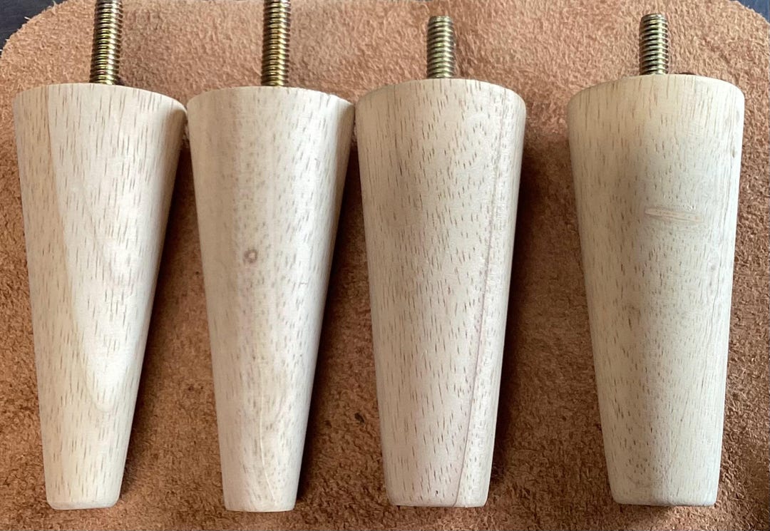 4 Inch Unfinished Maple Furniture Legs, Wooden Legs. LT4208U - Etsy