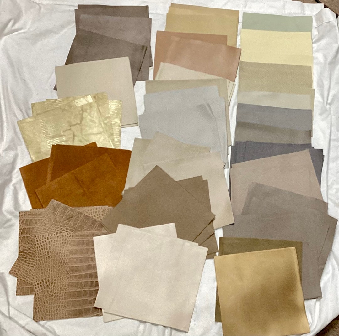 75 Pieces Leather Cowhide Squares. Leather Remnants. Leather Pieces ...