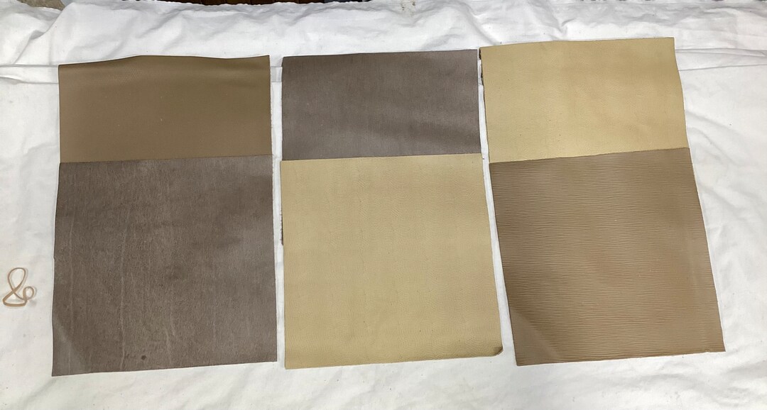 Package of 6 Neutral Colors Leather Cowhide Squares, SAM1001 - Etsy