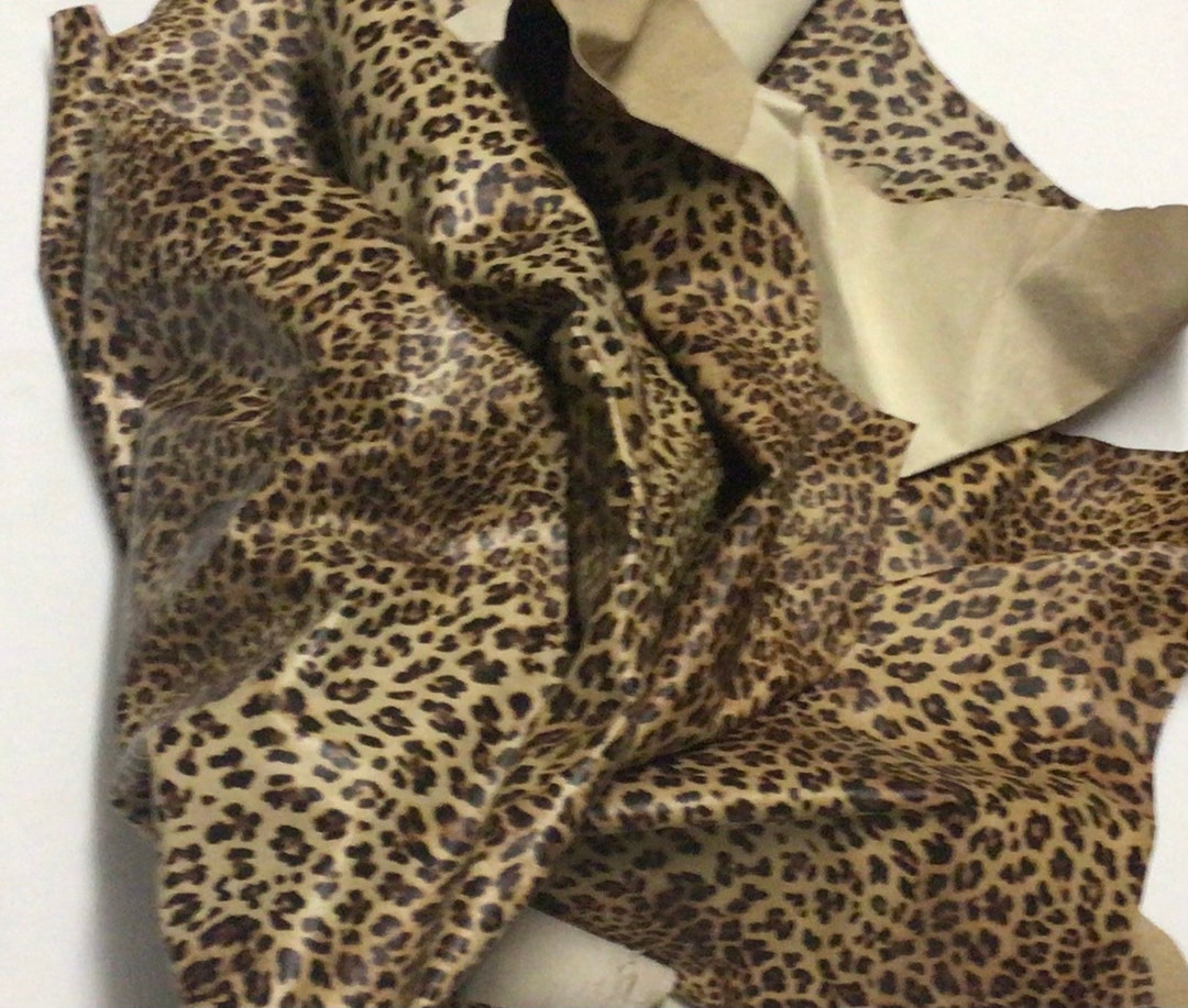 Cheetah Print Leather Lambskins. Leather Hides. Smooth Texture. SPC87 ...