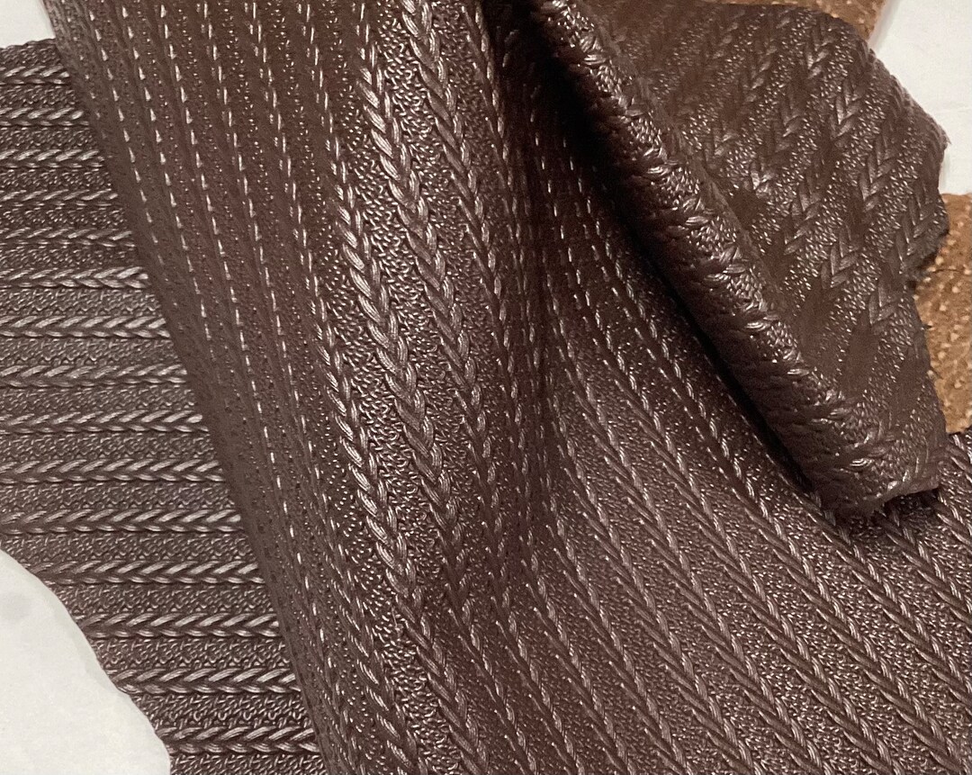 Brown Embossed Leather Cowhide Remnant, Leather Hides, Cowhide. FRE06 ...