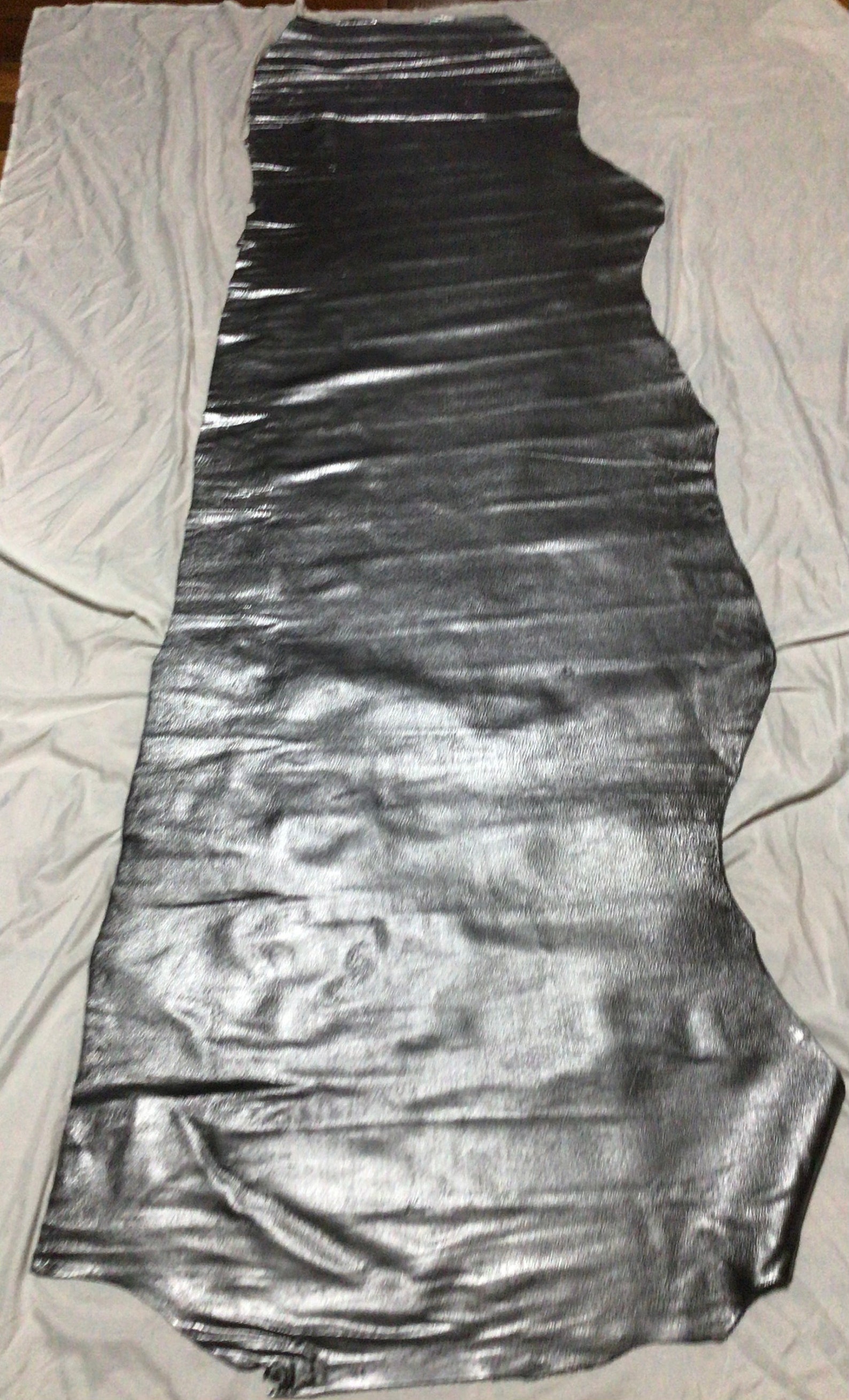 Laser Cut Brushed Pewter Leather Cowhide Remnants DD2165 | Etsy