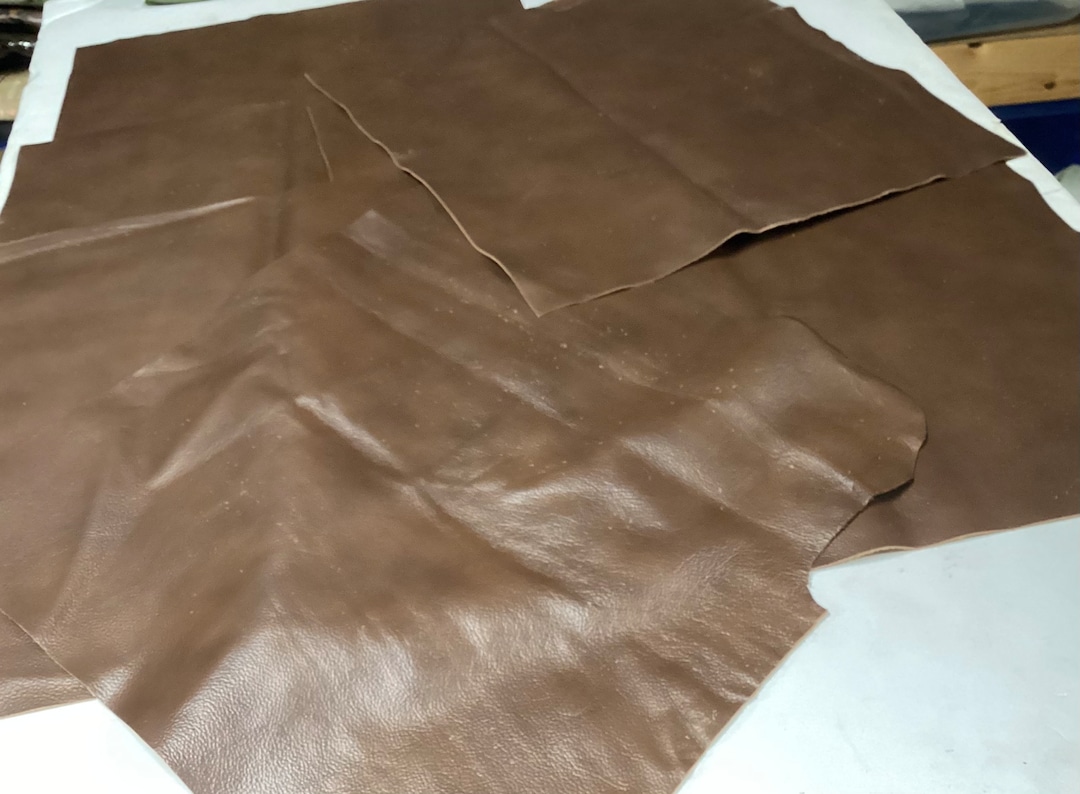 7 Pieces Milk Chocolate Brown Leather Cowhide Squares HY856 - Etsy