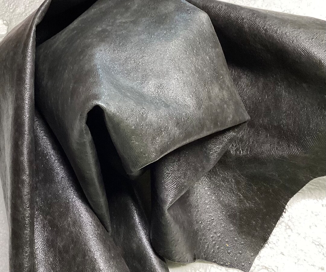 Graphite Embossed Leather Lambskin. Hides. OSM810 - Etsy