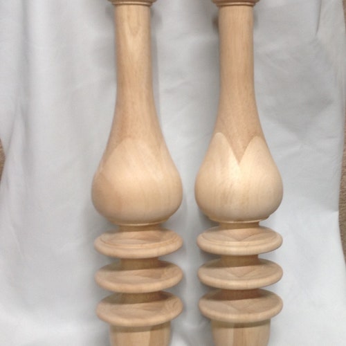 Package of 2 Unfinished Wooden Bedpost Finials 16 Inch FN16 - Etsy