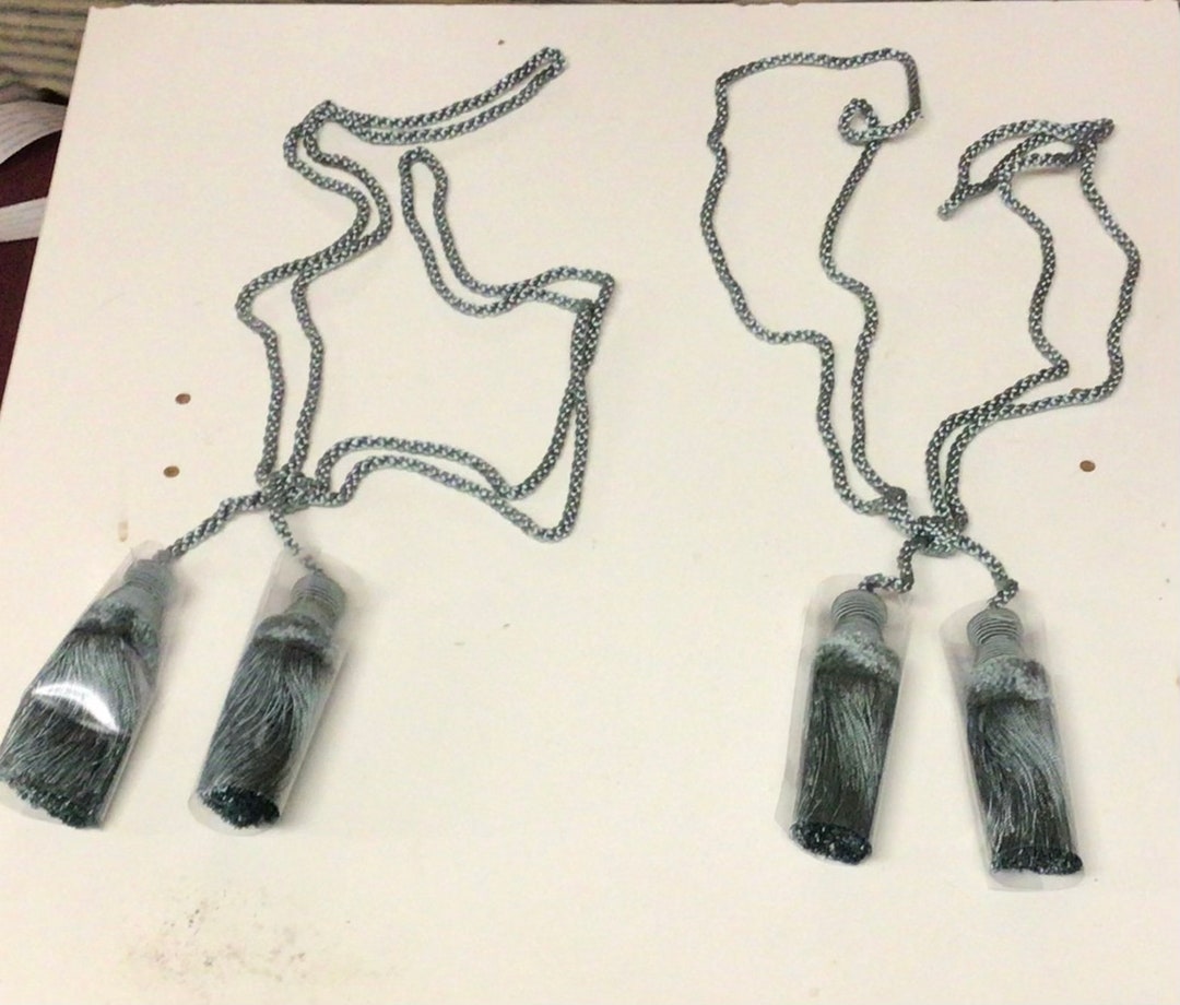 Package of 2 Teal Double Hula 24 Inch Tiebacks With 4 1/2 Inch Tassels ...