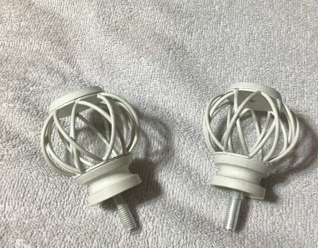 Package of 2 Satin White Steel Birdcage Finials, BBB3 - Etsy