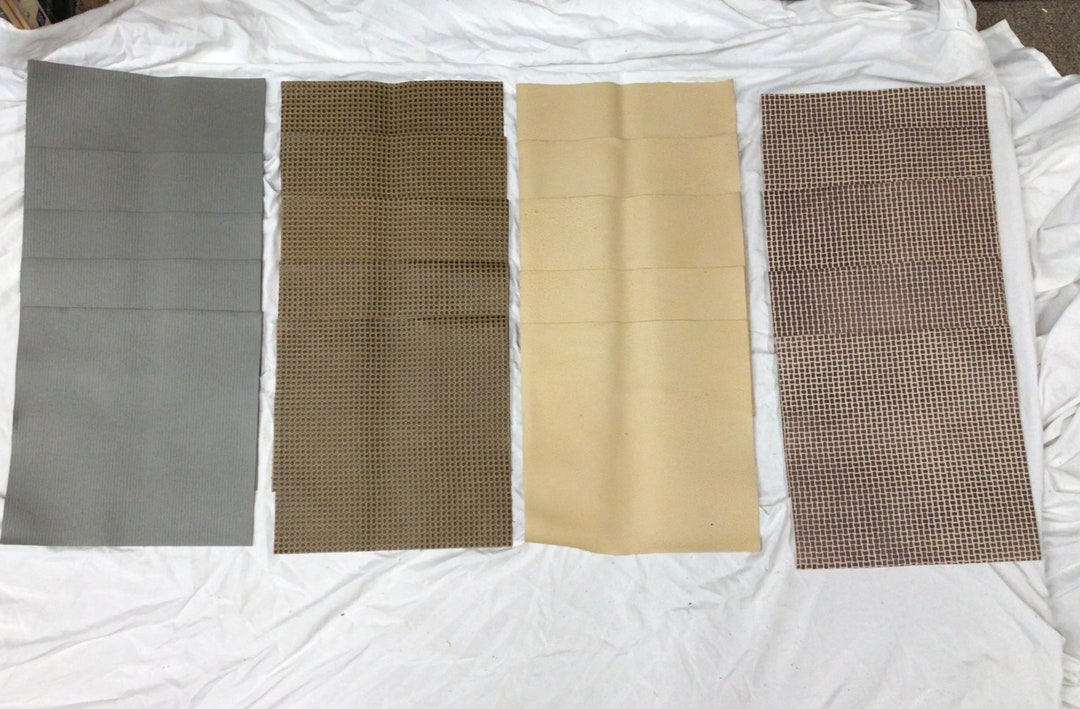Embossed Cowhide Leather Squares: 4 Colors, 10x10 Inch Craft Remnants ...