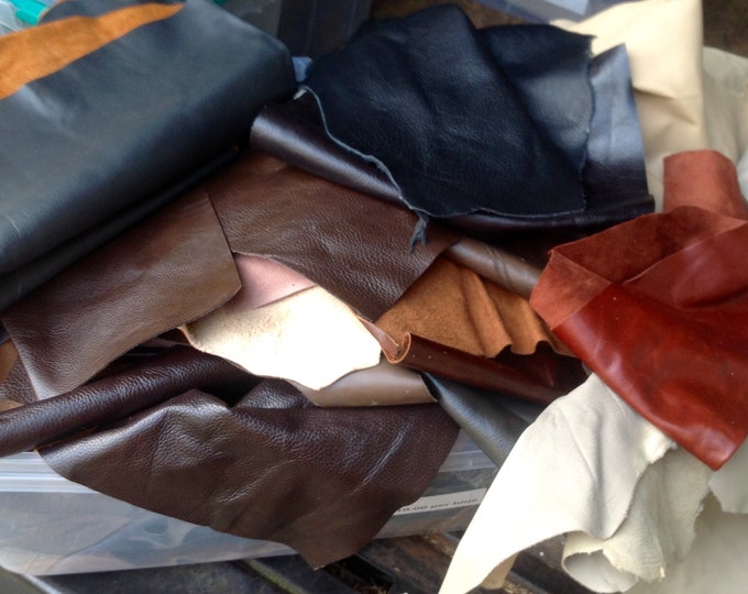5 Pounds Large Scrap Cowhide Leather Hide Remnants #TRK1 - Etsy