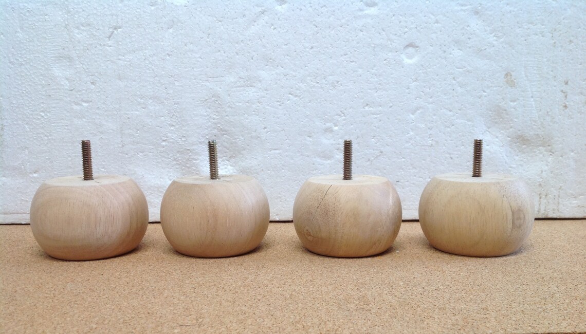 Unfinished Maple Bun Furniture Legs in Pkgs of 1,2 or 4 Legs. #2656 - Etsy