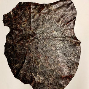 Semi Gloss Black With Multi Colored Veins Leather Lambskin. SCP7 - Etsy