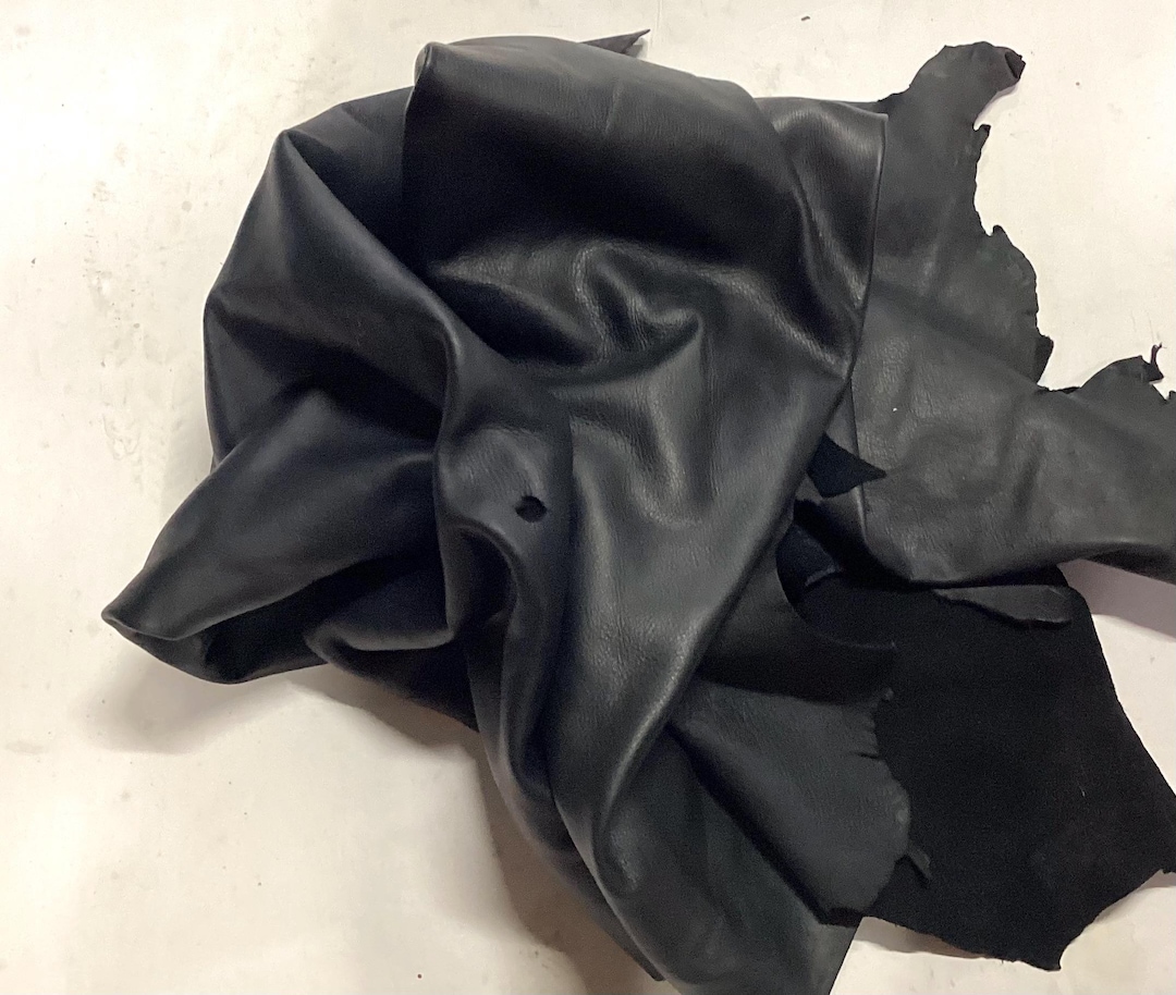 Indigo Blue Distressed Leather Deerskins. Leather Hides. Deerskins ...