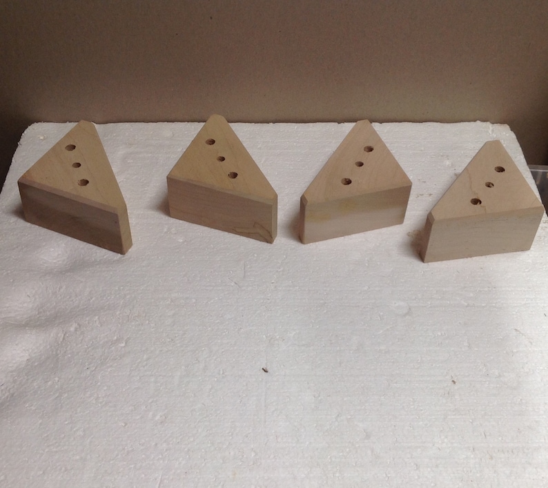 Unfinished Maple Triangle Furniture Legs: 2-inch Chair Risers 2779 - Etsy