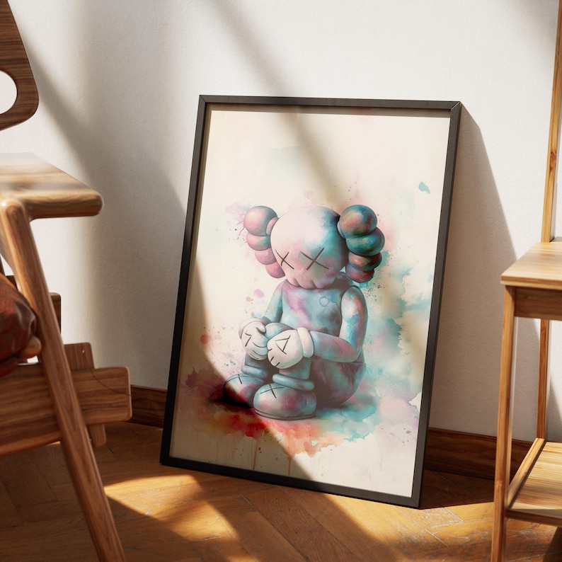 KAWS Graffiti Poster Set of 3 Hypebeast Wall Art, Colorful Urban Street ...