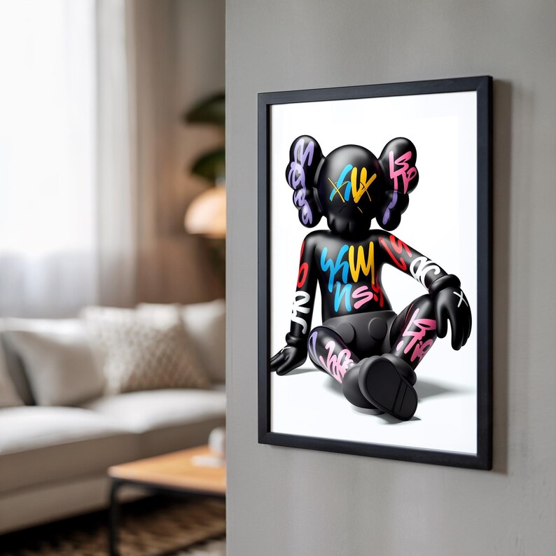 KAWS Poster Set of 3 Printable | Graffiti KAWS Wall Art | Hypebeast ...