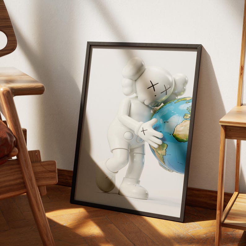 Kaws Earth Hypebeast Poster,set of 2, Printable KAWS Graffiti Poster ...