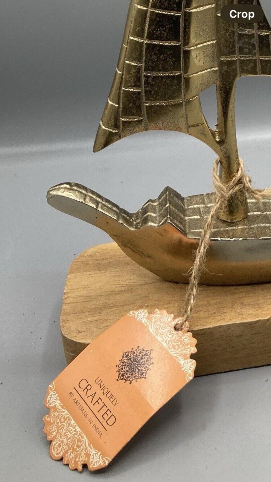 Uniquely Crafted by Artisans of India Gold Boat With Tag From India - Etsy