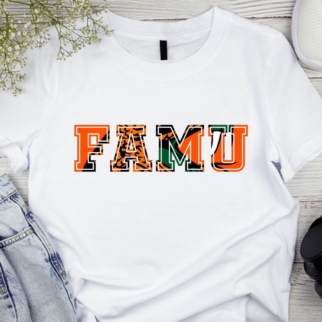 Orange and Green Collegiate Apparel | FAMU University Style T-shirt - Etsy