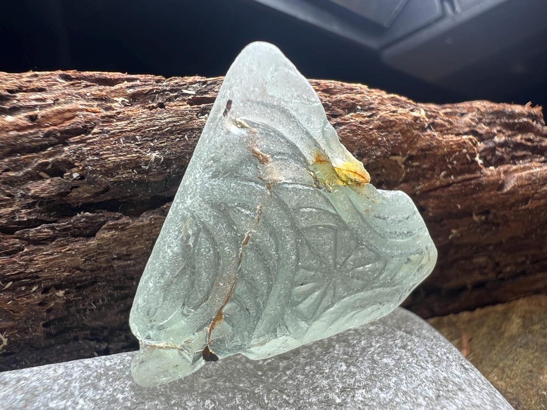 Unique Baby Blue Triangle Sea Glass | Ocean-tumbled With Imprints ...