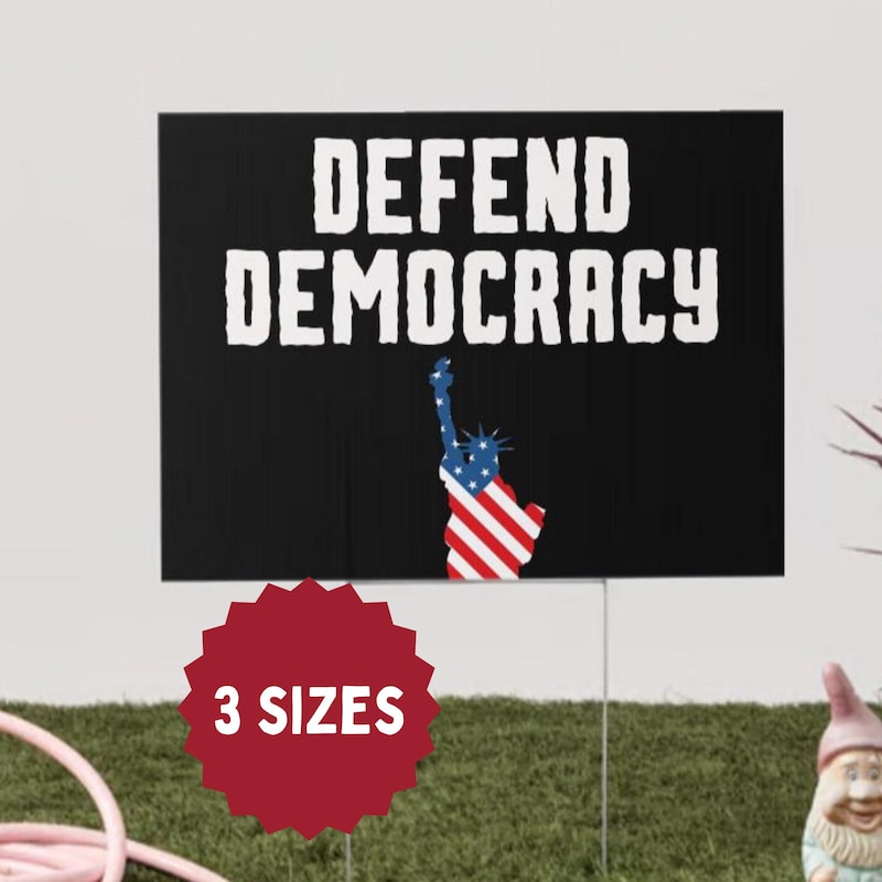 Democracy Protest Sign - Etsy