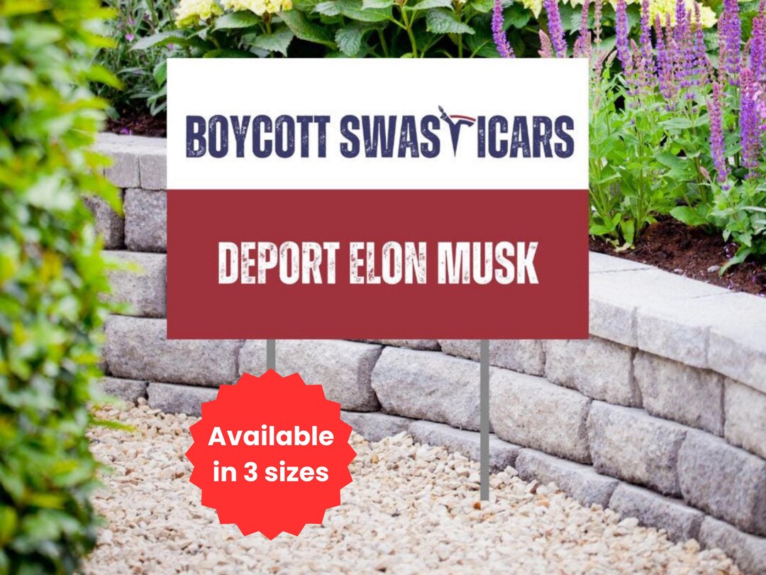 Boycott Swasticars, Deport Elon Musk Yard Sign: Anti-fascism Protest - Etsy