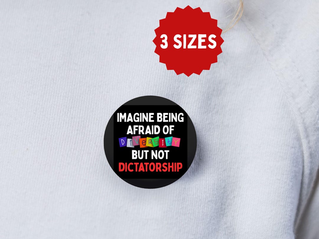 Pro-diversity Anti-fascism Pin: DEI Support Button - Etsy