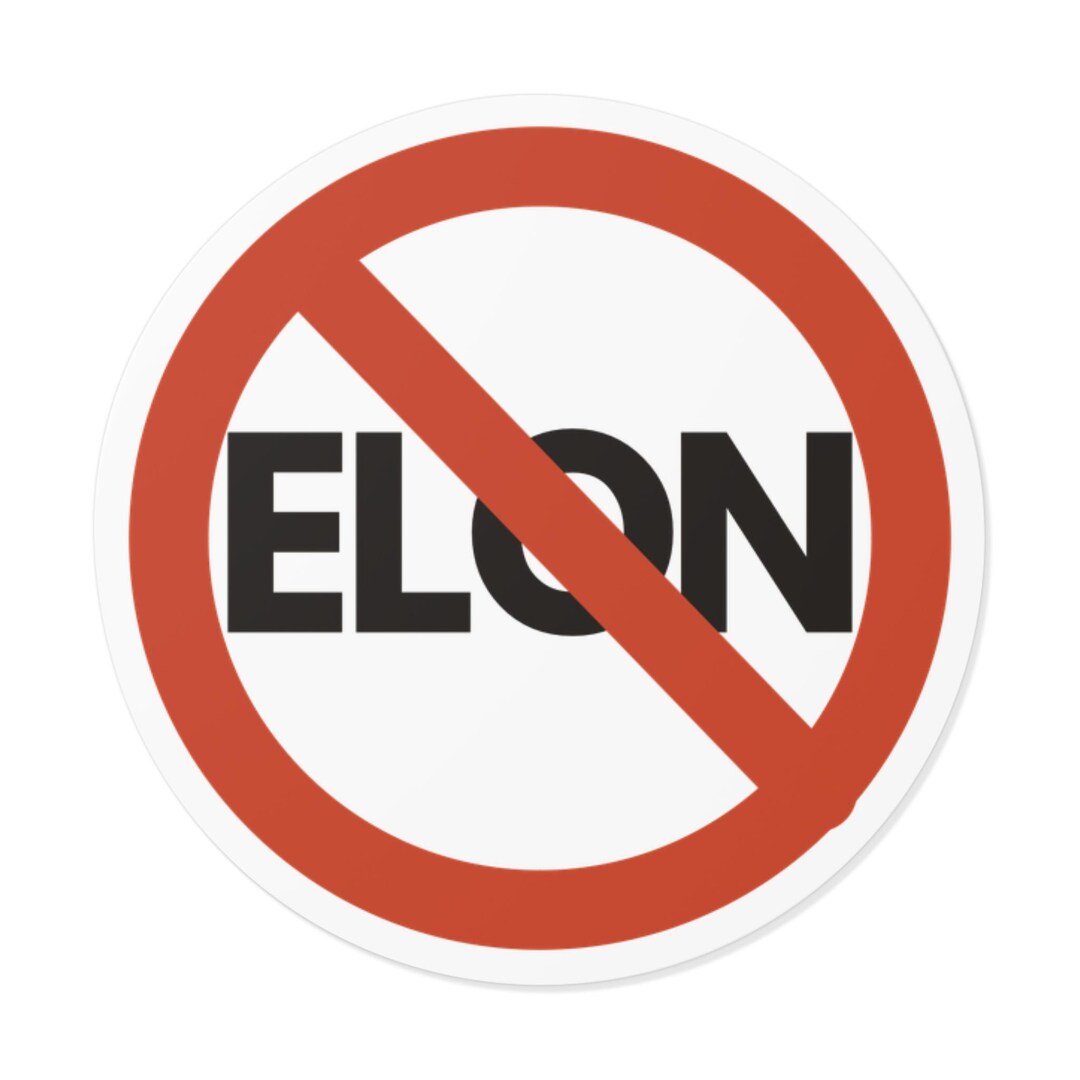 Anti-elon Musk Vinyl Waterproof Stickers, Laptops, Water Bottles ...