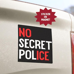 No Secret Police Sticker - Etsy
